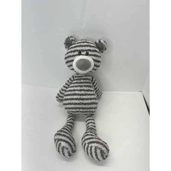 Gund | Toys | Zag The Striped Teddy Bear Plush 6 Gray White Striped ...